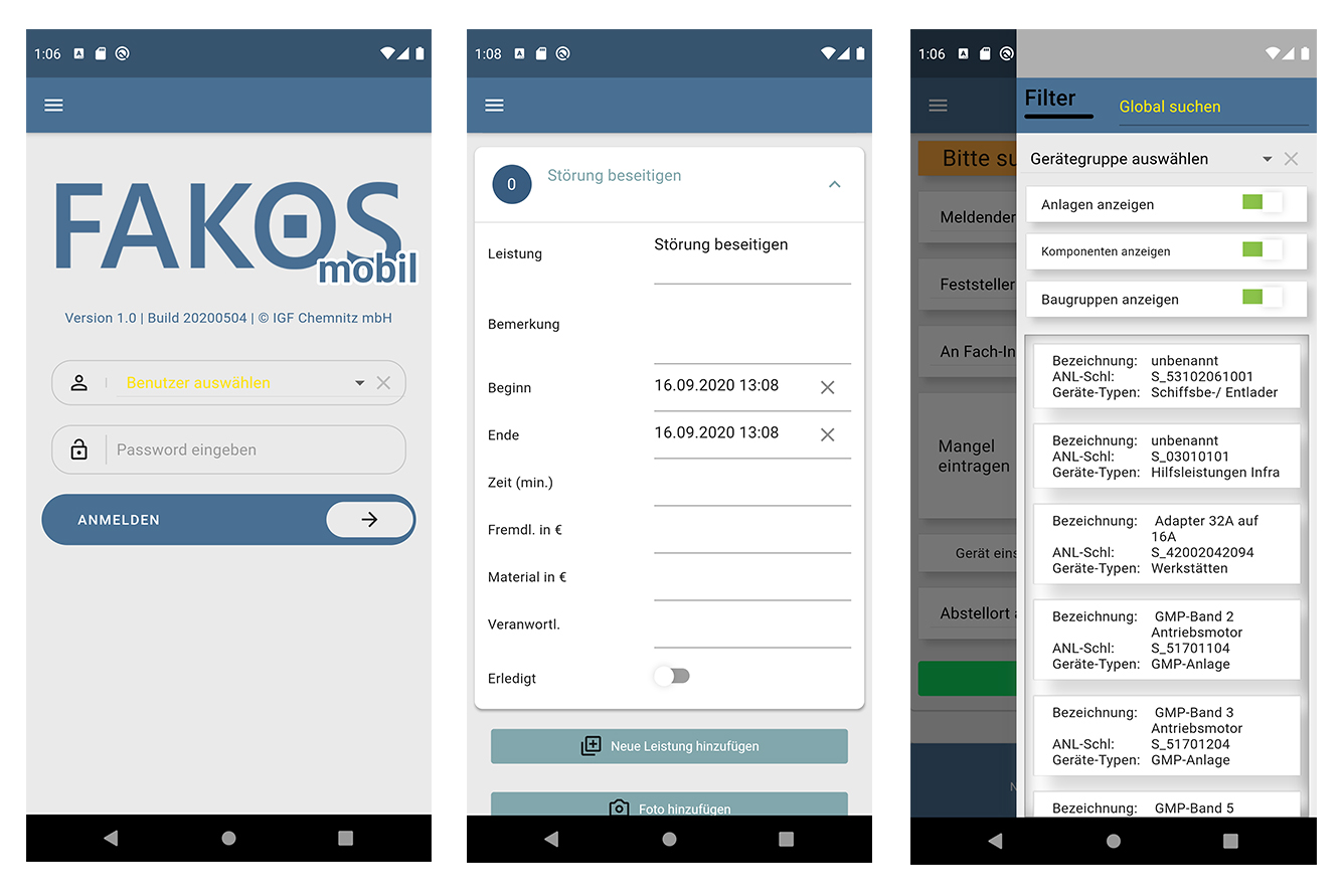 Mobile Instandhaltung: FAKOS Instandhaltung App